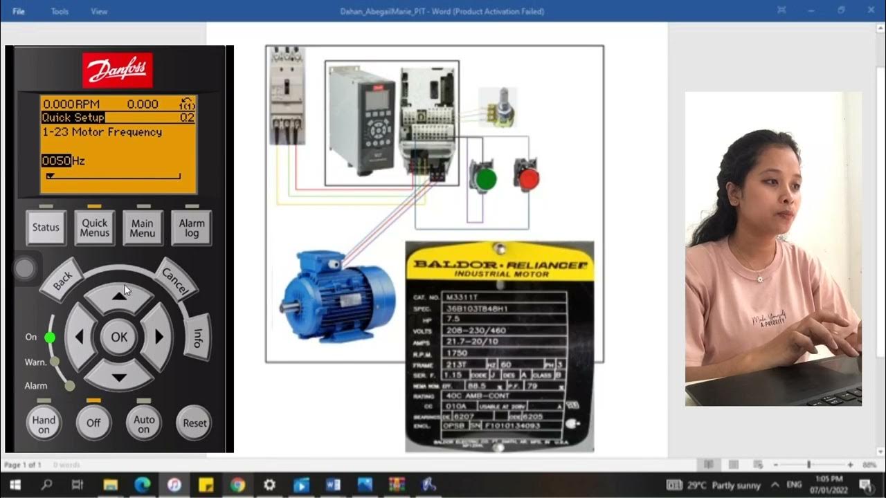 DANFOSS VFD REMOTE CONTROL PROGRAMMING USING THE LCP SIMULATOR - MR4P1 ABEGAIL MARIE DAHAN - YouTube
