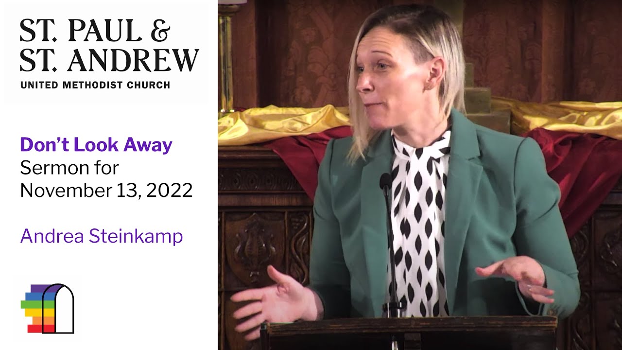 Sermon: Don't Look Away - Andrea Steinkamp - YouTube