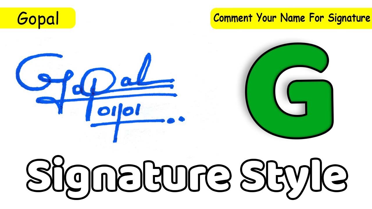 G signature ideas | How to make g signature | G signature styles ...