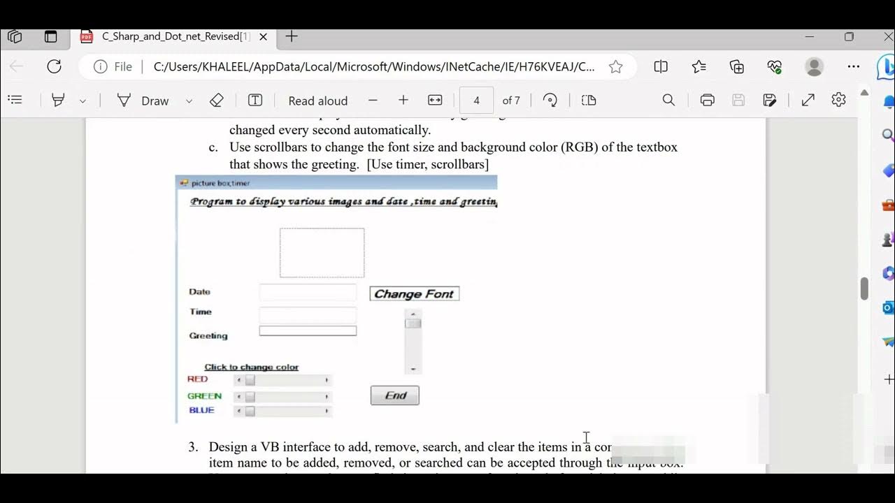 MANGALORE UNIVERSITY: III SEM BCA ,C# & DOT NET FRAMEWORK LAB :EXERCISE :PART A PROGRAM 2 (PART1 ...