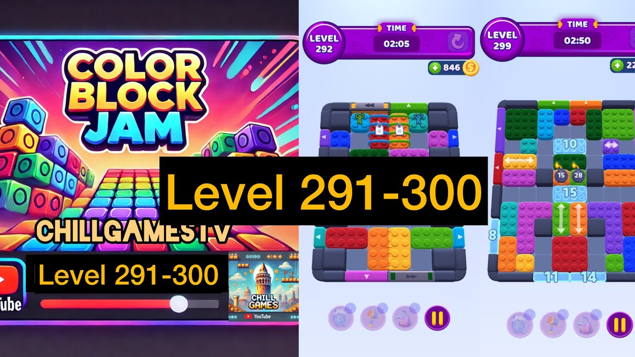 Color Block Jam Level 291-300 Walkthrough - YouTube