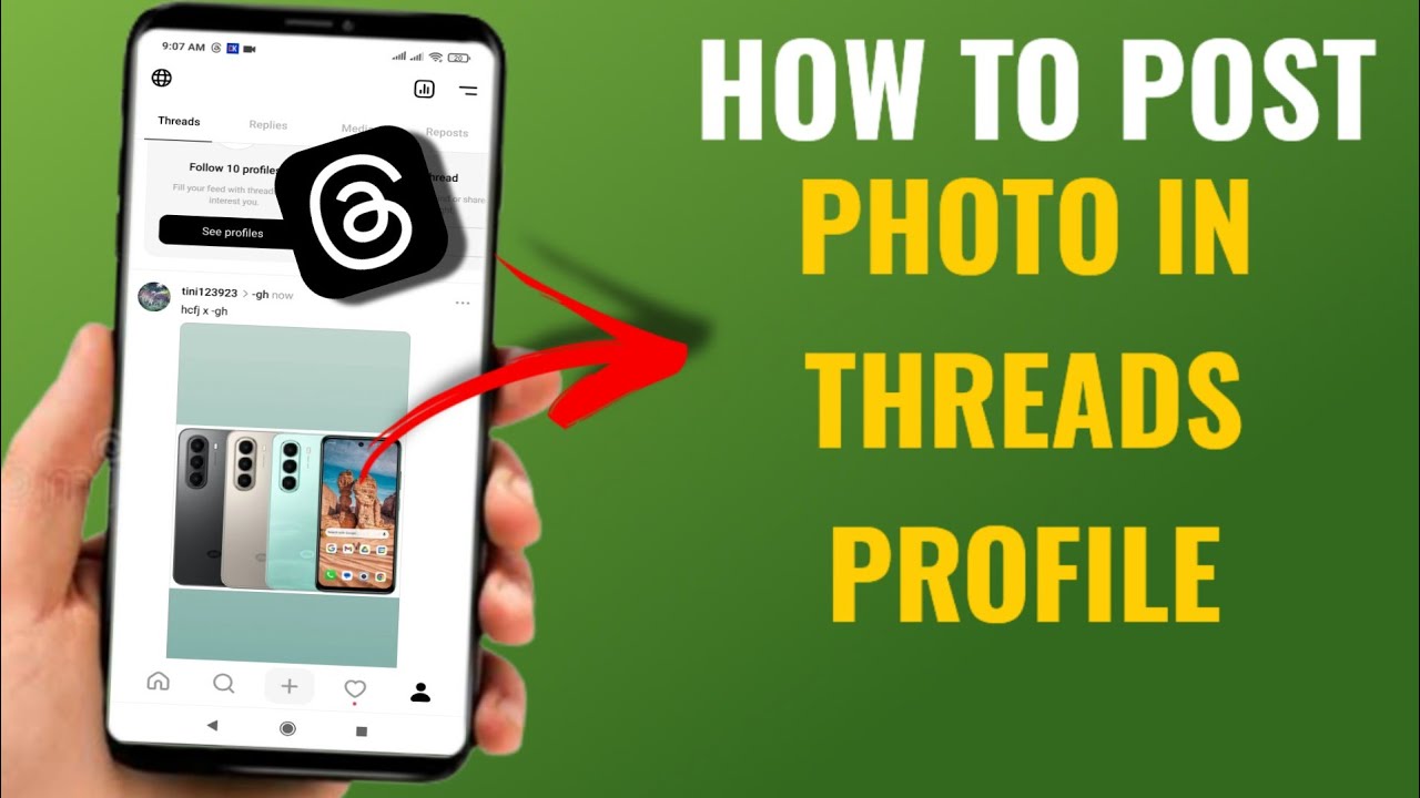 How To Post Photo In Threads Profile | English - YouTube