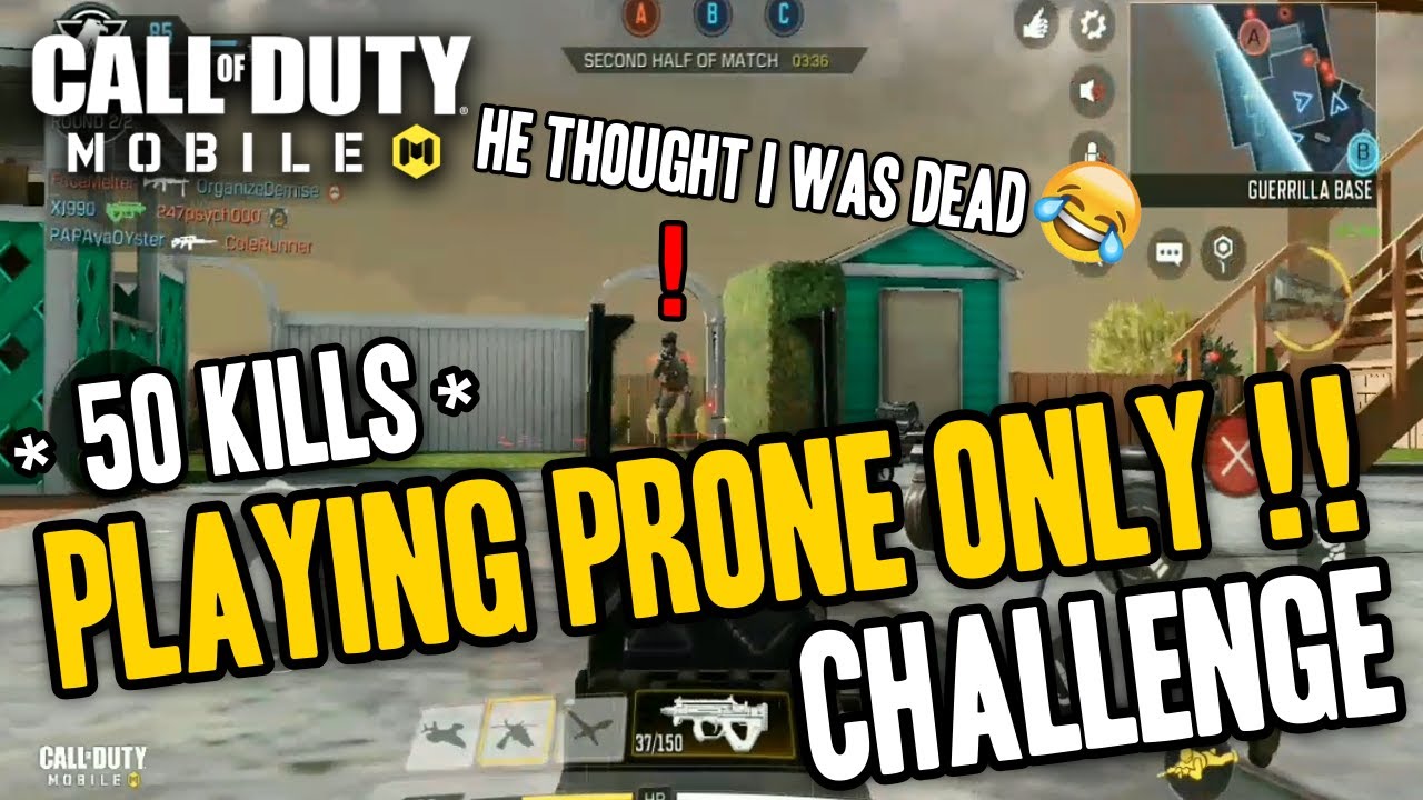 *FUNNY* PRONE ONLY PRO CHALLENGE! *50+ Kills* | Increase accuracy ...