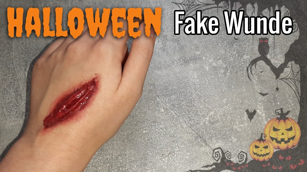 Halloween fake Wunde mit Sachen die du bereits Zuhause hast ...
