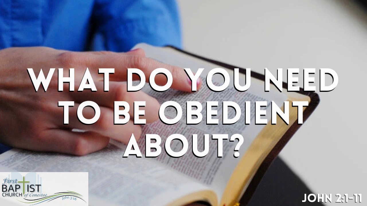 What Do You Need to be Obedient About? | John 2:1-11 | Pastor Steven ...