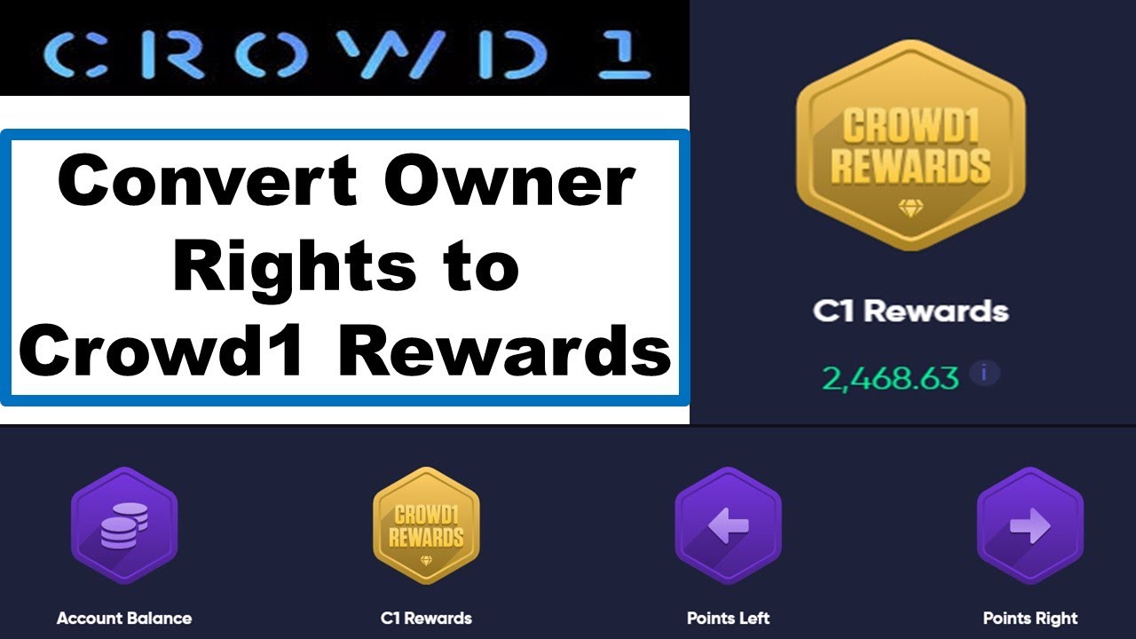 Crowd1 : How to convert Owner Rights to Crowd1 Rewards - YouTube