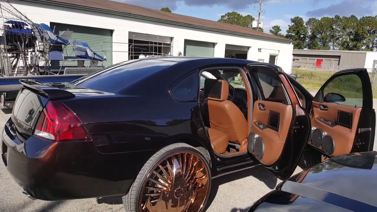 Impala on rose gold 28's - YouTube