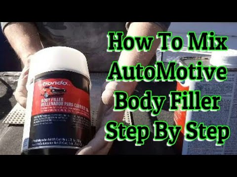 How To Mix Bondo Body Filler - YouTube