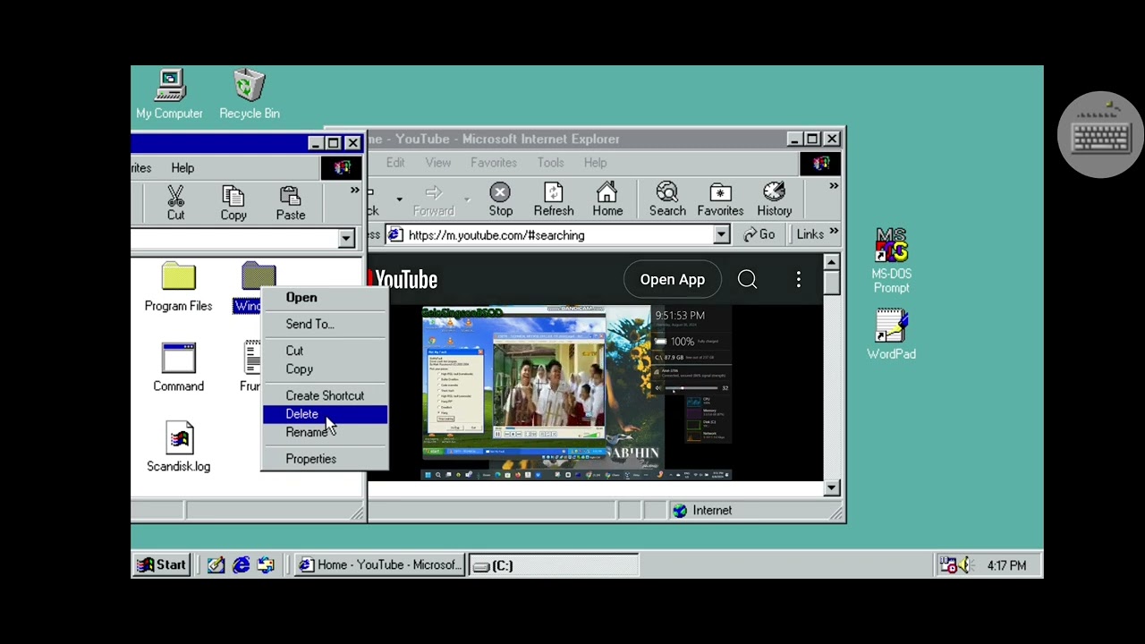 Windows 98 BSOD 5020 - YouTube