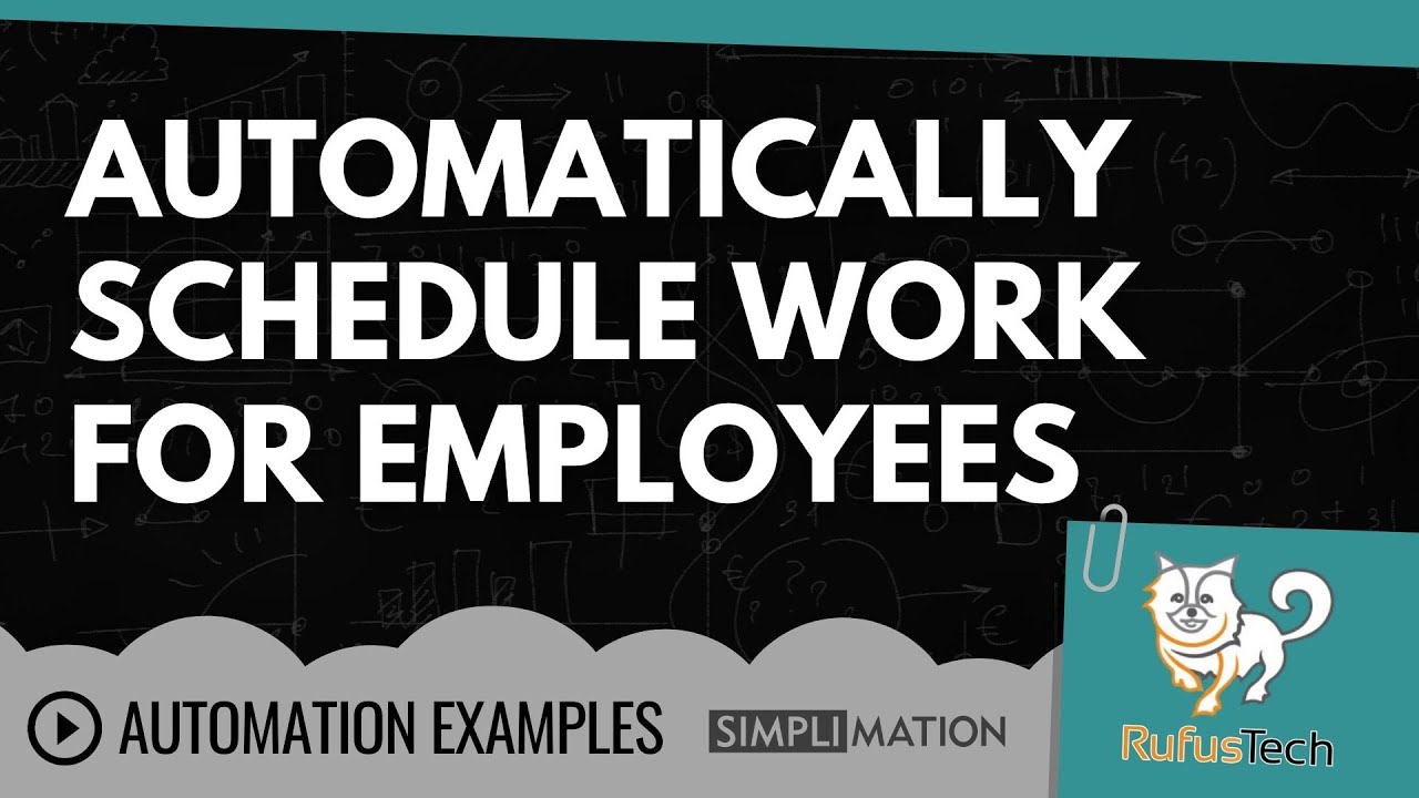 Automatically schedule work for employees - YouTube