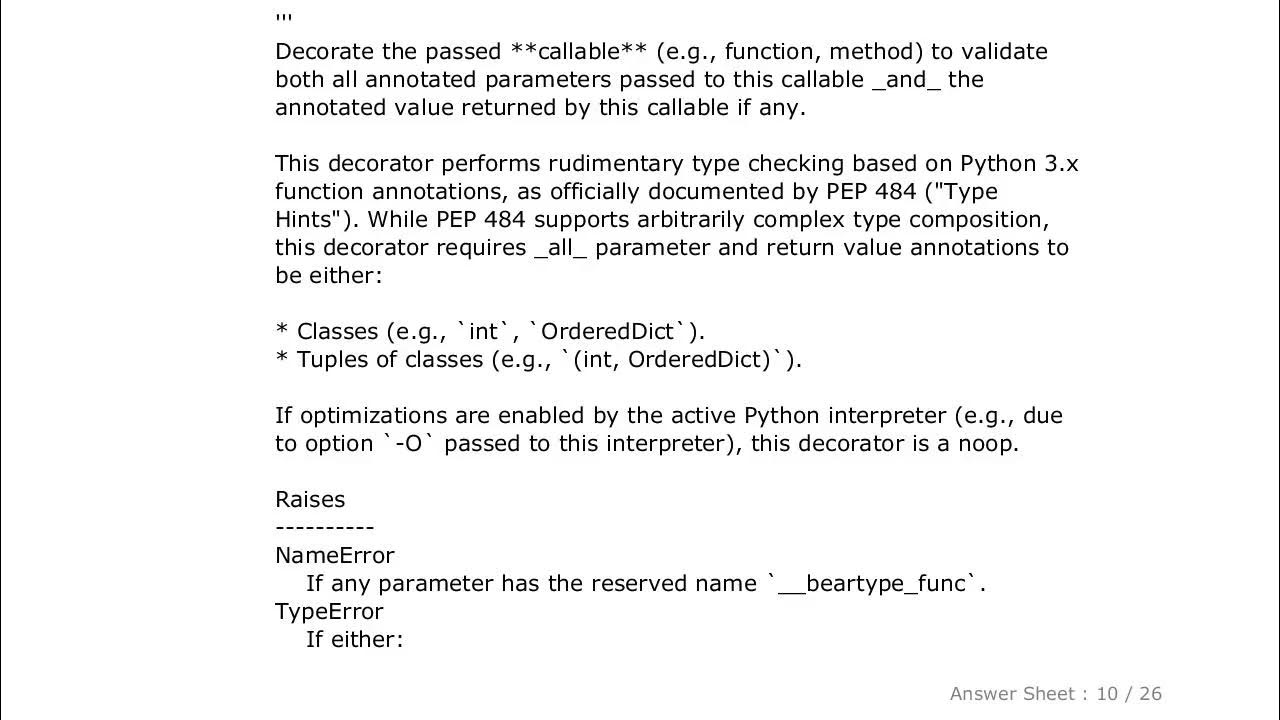 PYTHON : Best way to check function arguments? - YouTube