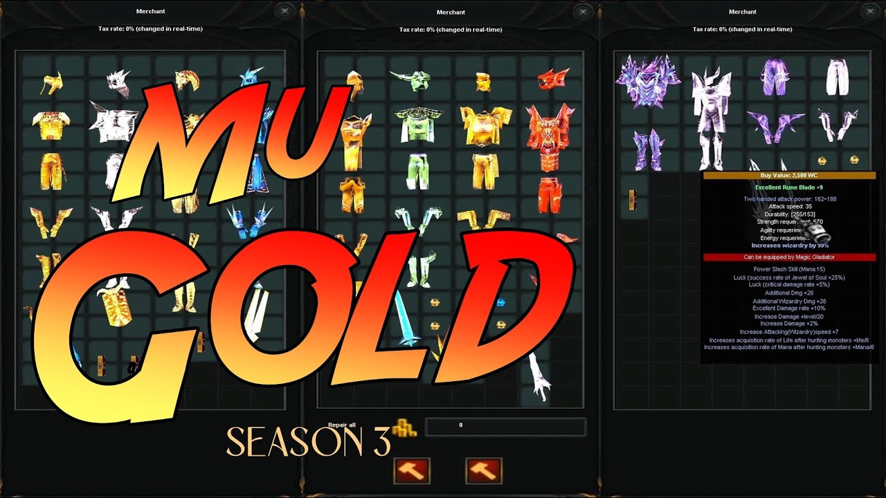 Mu Gold Season 3 ( Semi Fast Server ) | Mu Online PC - YouTube