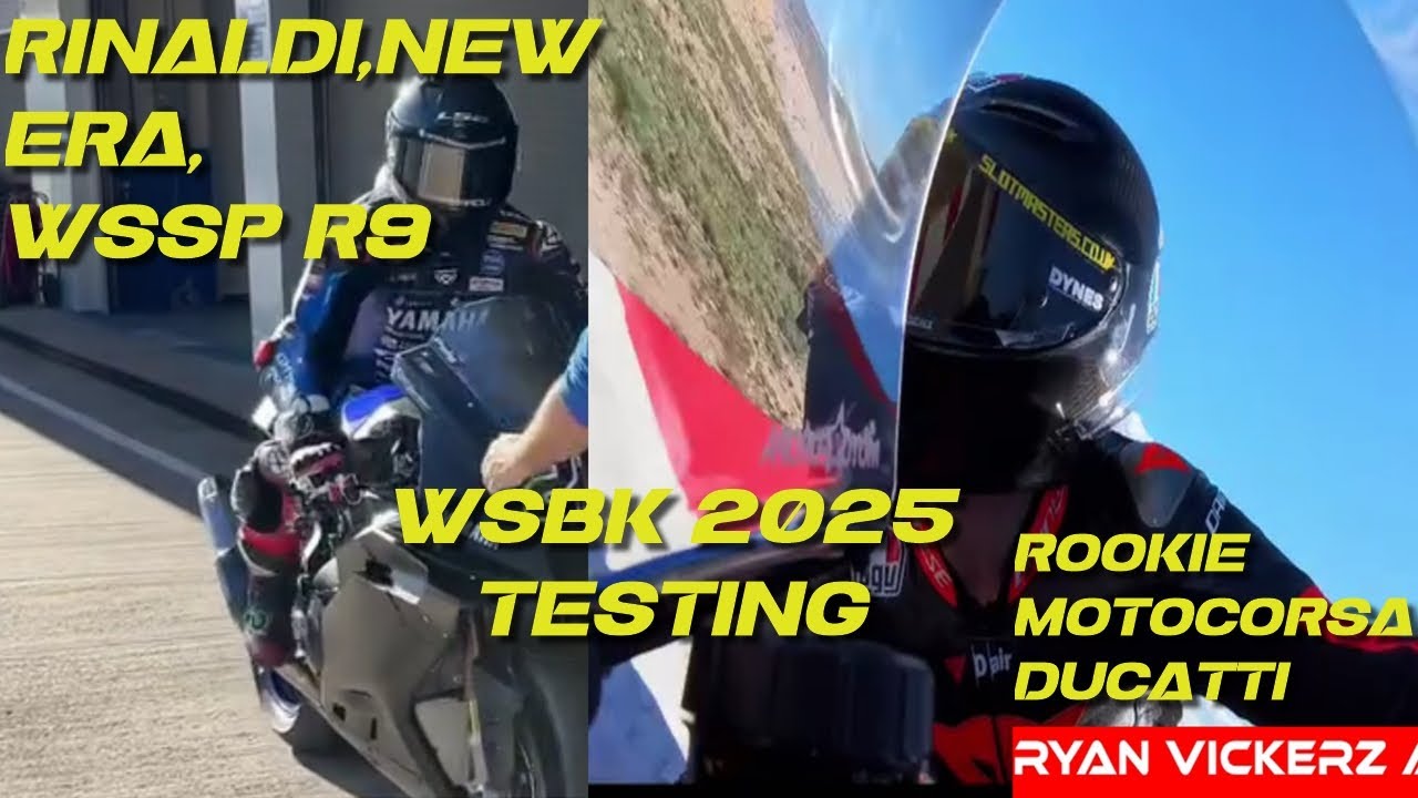 Ryan Vickers the rookies wsbk test motocorsa ducati and Rinaldy first ...
