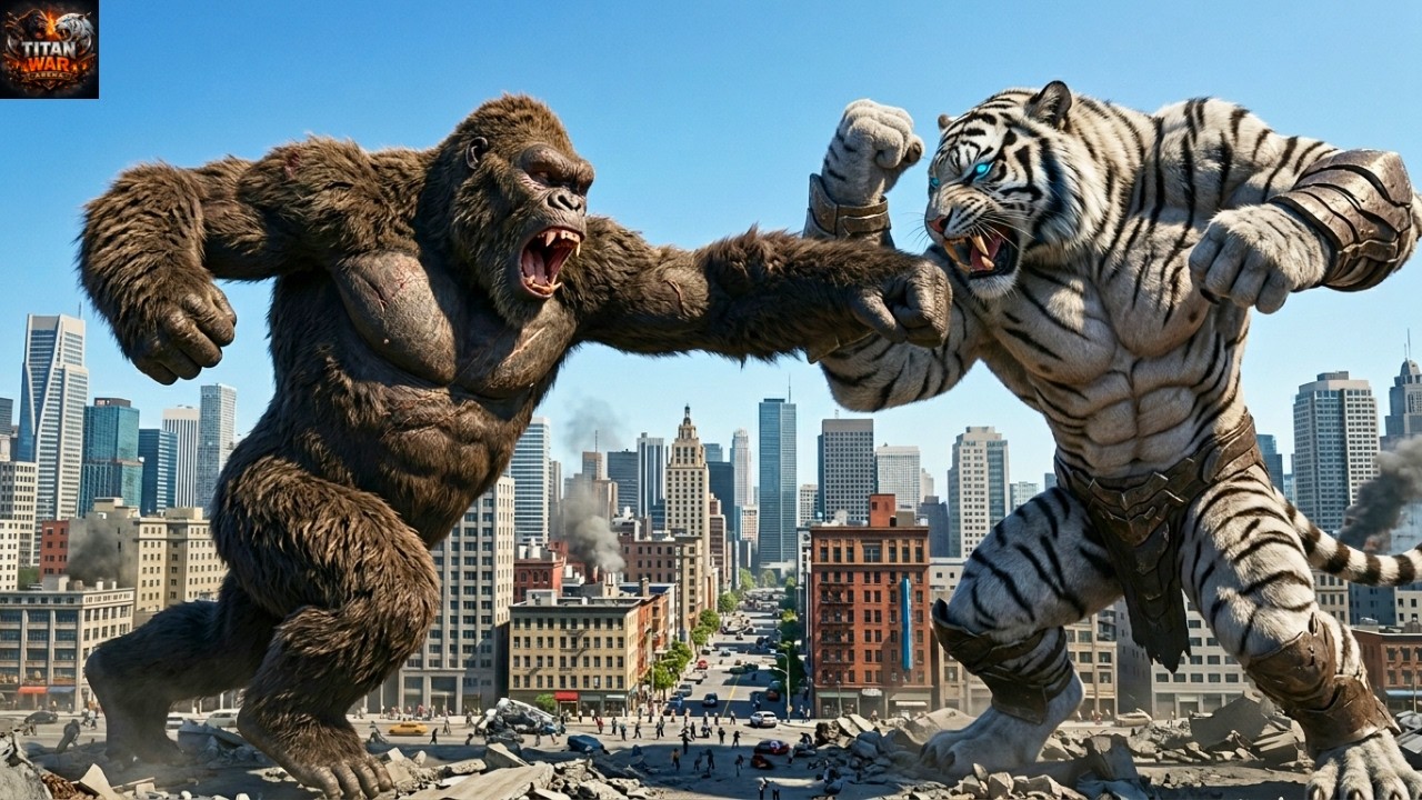 King Kong vs Tiger Mutant | When Lightning Meets Fire| King Kong Movie ...