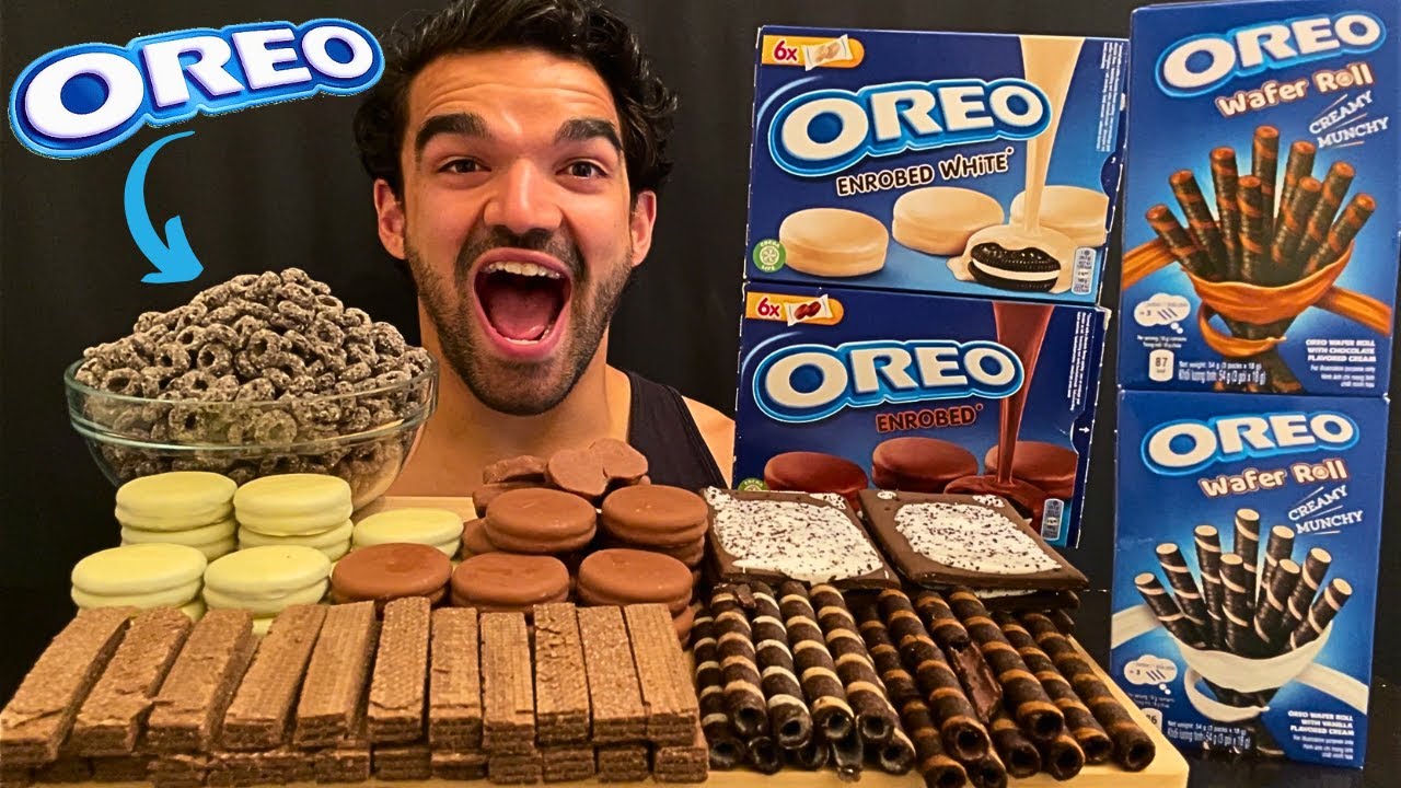 ASMR MUKBANG OREO CHOCOLATE, OREO WHITE CHOCOLATE, OREO CEREAL, OREO ...