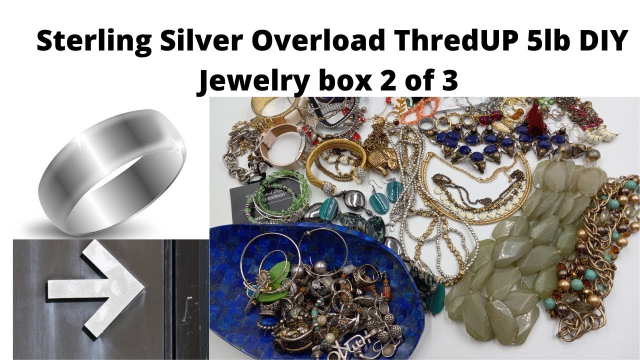 Sterling Silver Overload ThredUP 5lb DIY Jewelry box 2 of 3 - YouTube