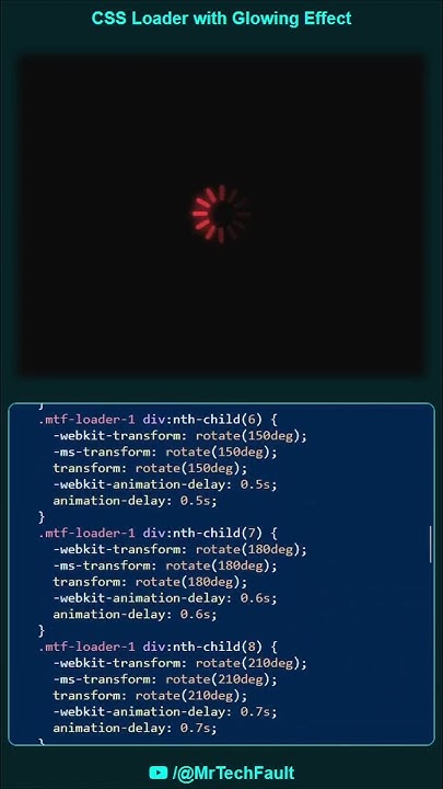 Css Loader With Glowing Effect Coding Code Css Html Html5 Htmlcss Cssanimation Youtube