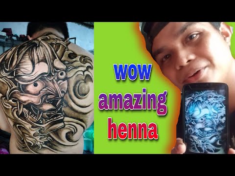 AMAZING FULL BACK HENNA  ITS LOOKS LIKE A REAL TATTOO?