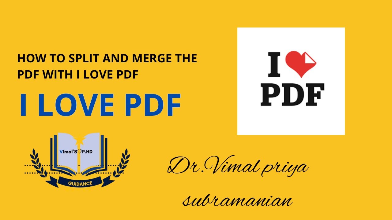 How to split and merge the pdf with I love pdf - YouTube