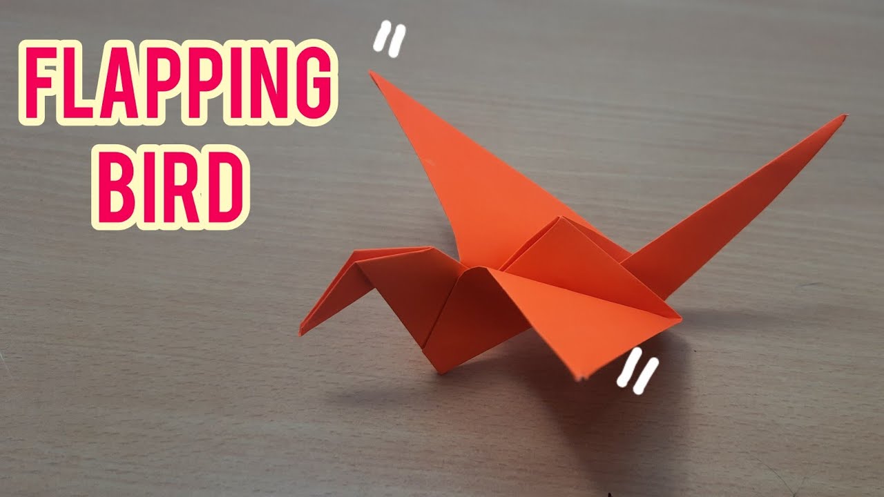 Simple Paper Crane Tutorial | flapping bird origami | paper bird - YouTube