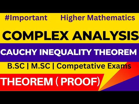 Cauchy inequality theorem ( Proof ) |Complex integration|Complex analysis - YouTube