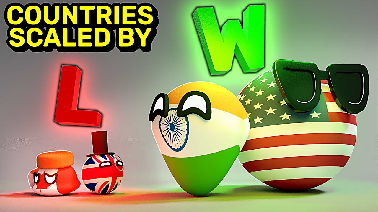 COUNTRIES SCALED BY WINS | Countryballs Animation - YouTube