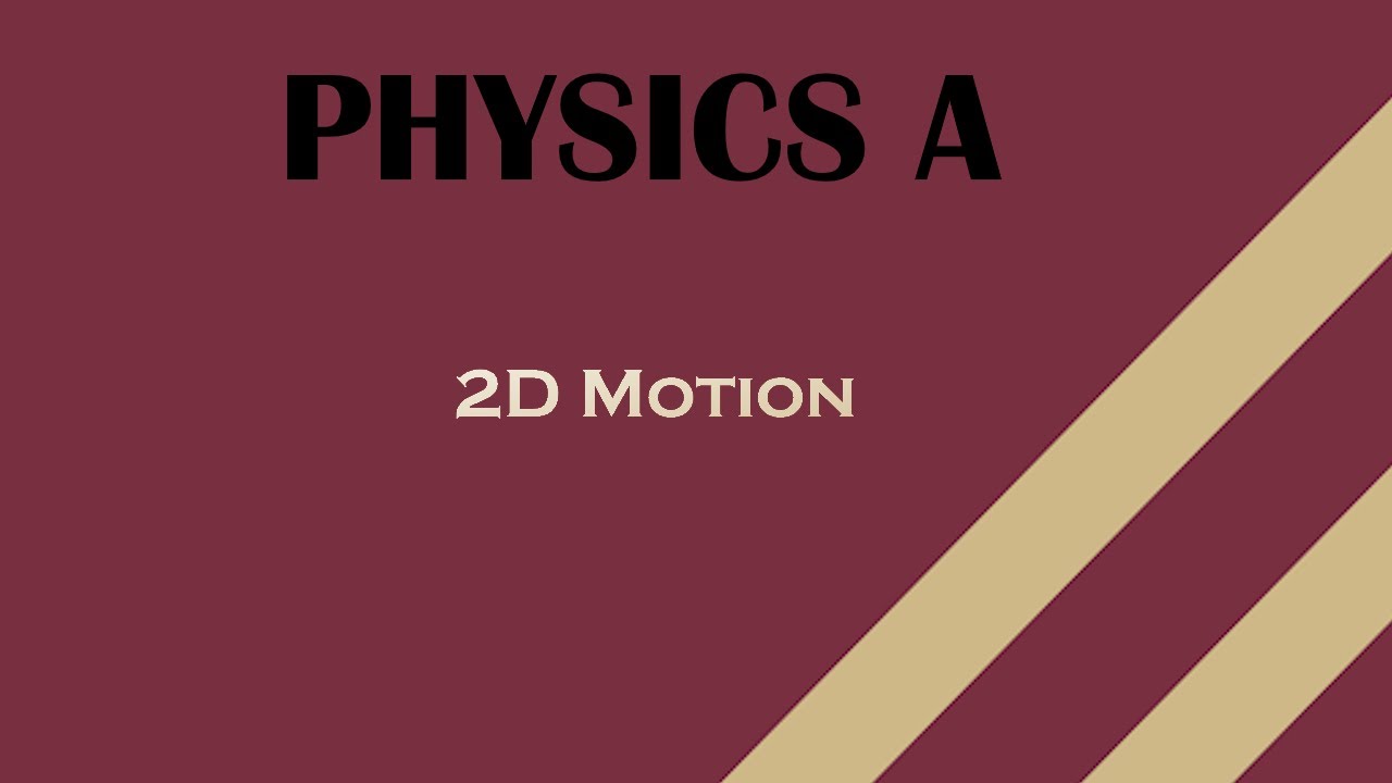 Physics A (2048C + 2053C) || 2D Kinematics - YouTube