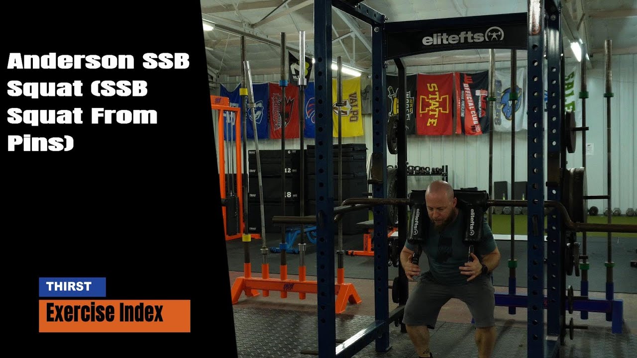 Anderson SSB Squat (SSB Squat From Pins) - THIRSTgym.com - YouTube