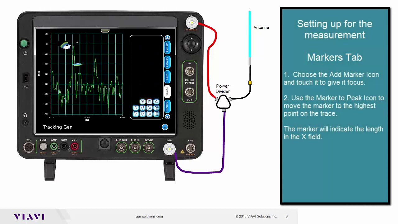 8800SX - Viavi (Aeroflex) - Performing a distance to fault dtf sweep ...