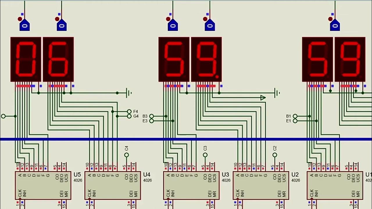 Digital Clock using 4026 Counter IC - YouTube
