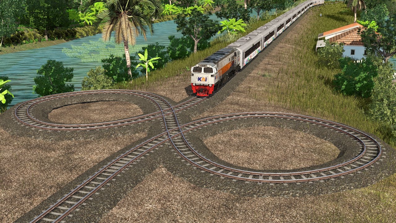 Kereta Api vs Rel Melingkar Silang | Railroad vs Cross Circular Rail ...