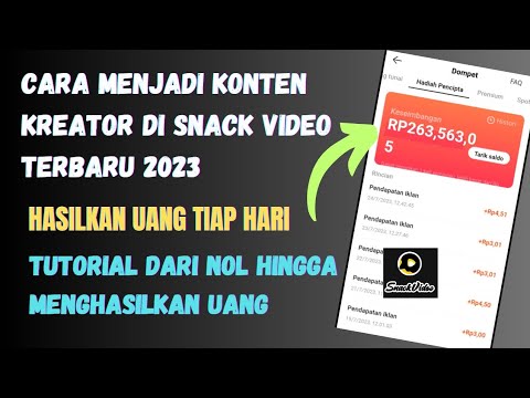 CARA MENJADI KONTEN KREATOR SNACK VIDEO 2023 DAPAT REWARD ! CARA JADI ...