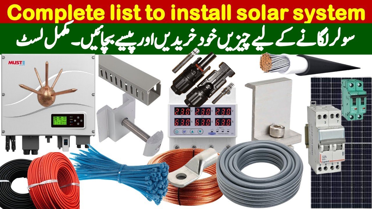 On-Grid Solar System | Complete list of A-Z items for Installation ...