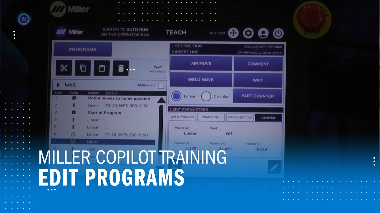 Miller Copilot Training: Edit Programs - YouTube