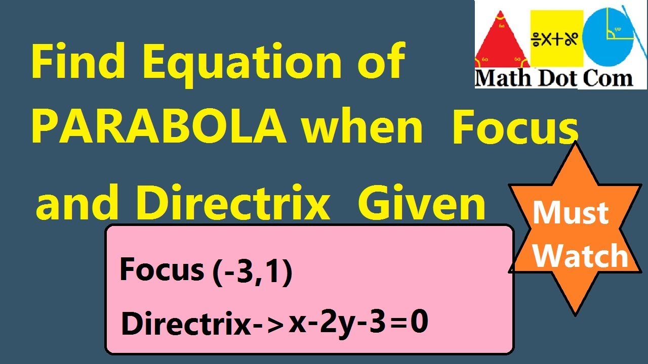 Find Equation Of Parabola Given Focus And Directrix Conic Sections find-equation-of-parabola-given-focus-and-directrix-conic-sections