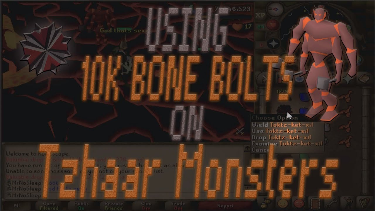10K Bone Bolts Used On TzHaar Monsters - YouTube