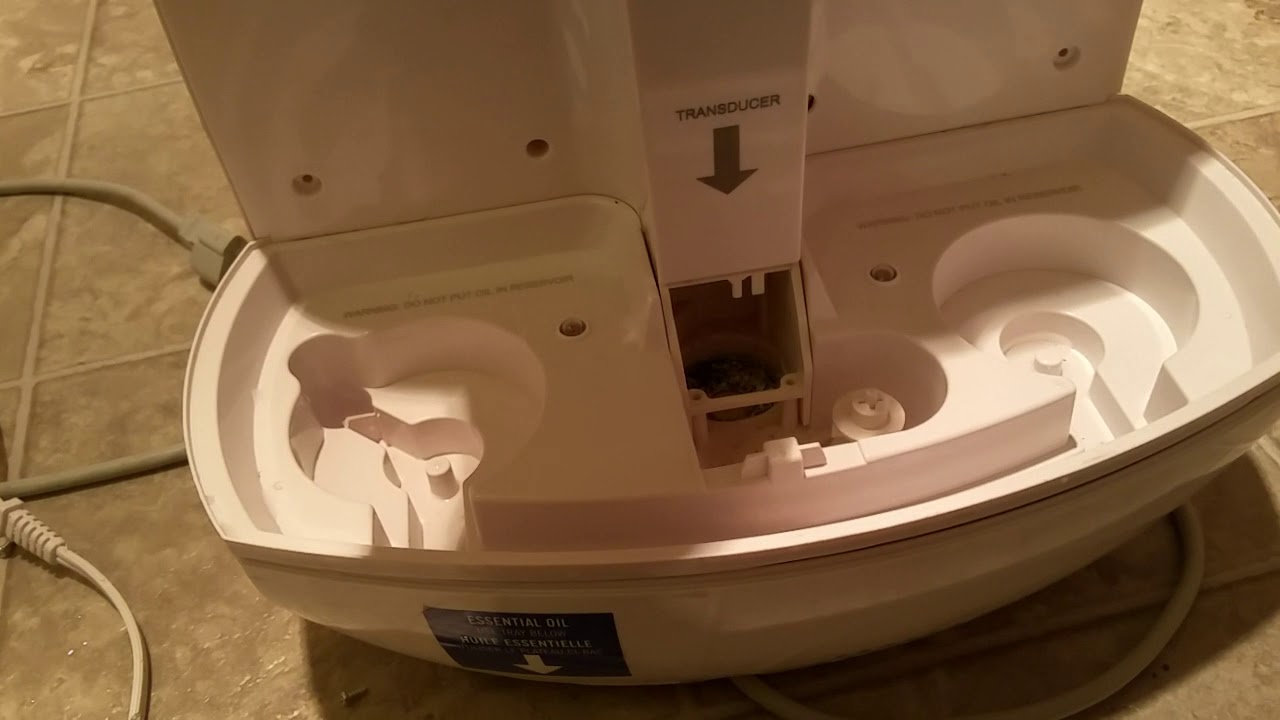 Homedics ultrasonic humidifier dismantling tips - YouTube