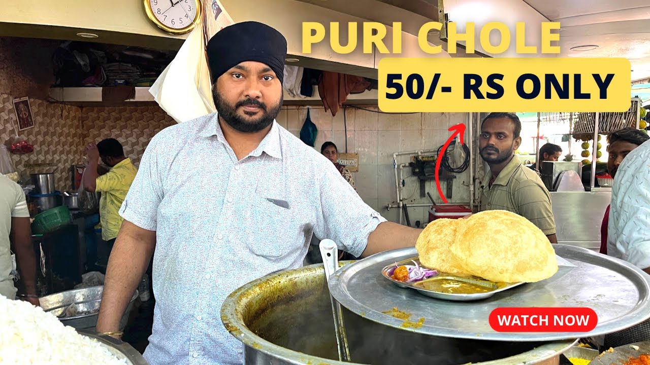 Paaji de Chole Bhature - Super Tasty - Mumbai Street Food - YouTube