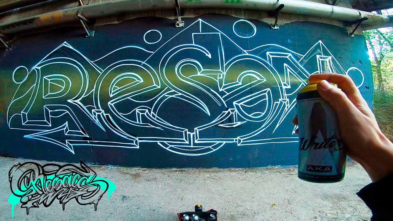 RESAKS - 🔥 Hot Colors & Fat 3D Outline 🔥 [ GRAFFITI PIECE ] - YouTube