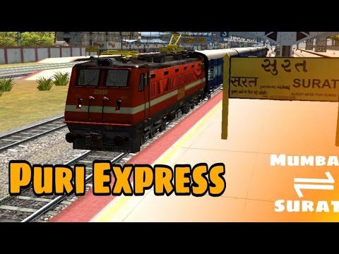 12065 MUMBAI SURAT II PURI EXPRESS II #gemplay indian train simulater ...