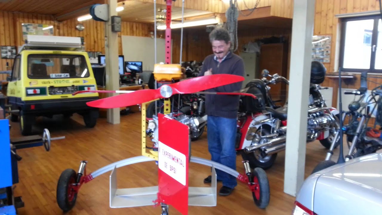 Gyrocopter Start. Homemade - YouTube
