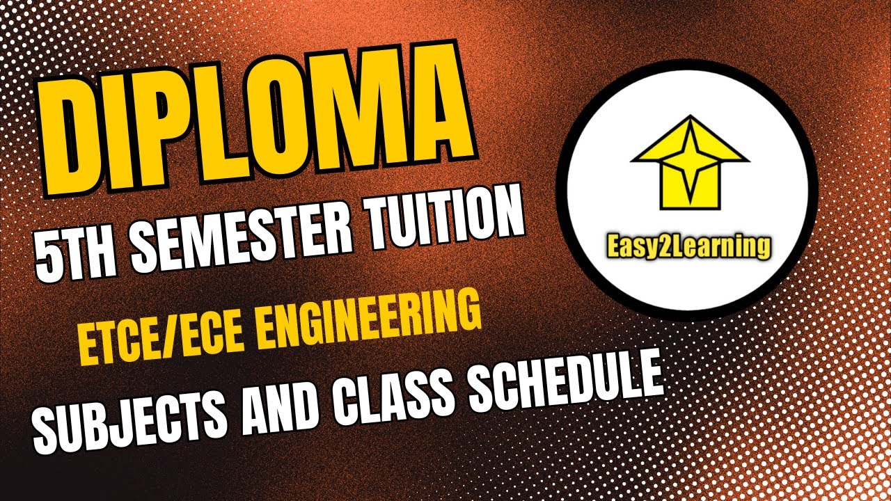 Diploma 5th Sem ETCE/ECE Tuition | Class Schedule and Subjects | By ...