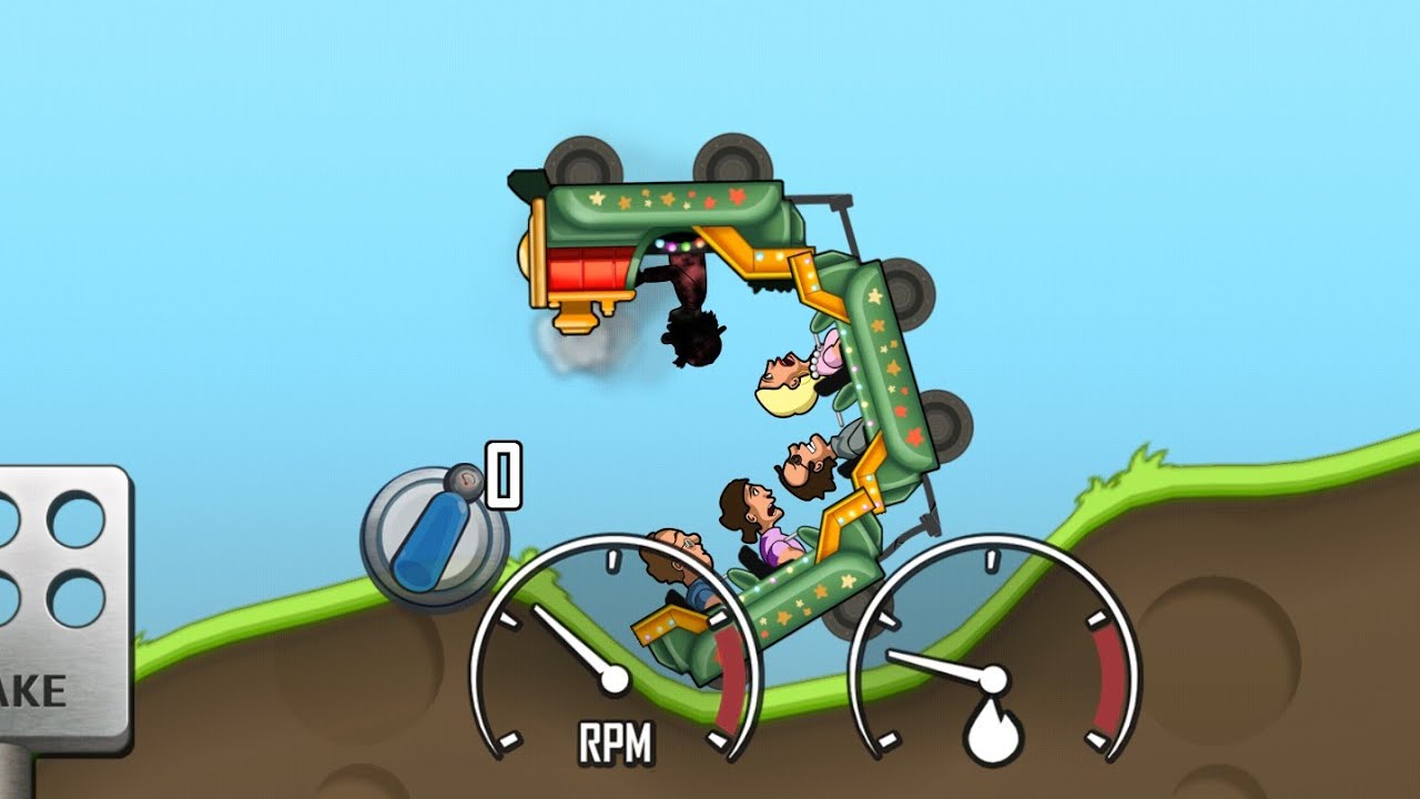 Hill climb racing train video - YouTube