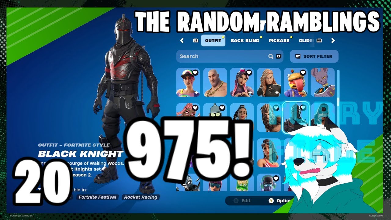 975 Skins! My Fortnite Locker: The Random Ramblings #20 - YouTube