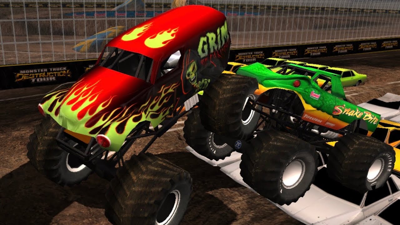 Grim Drag Race From All Levels - Monster Truck Destruction - YouTube