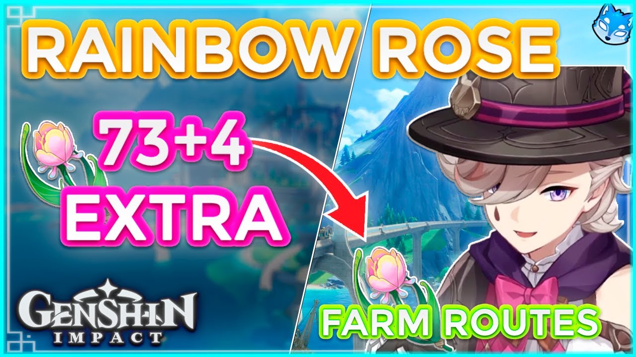 ⛲ Rainbow Rose Locations | ⚜️ Fast and Efficient Route | 🎩 Lyney ...
