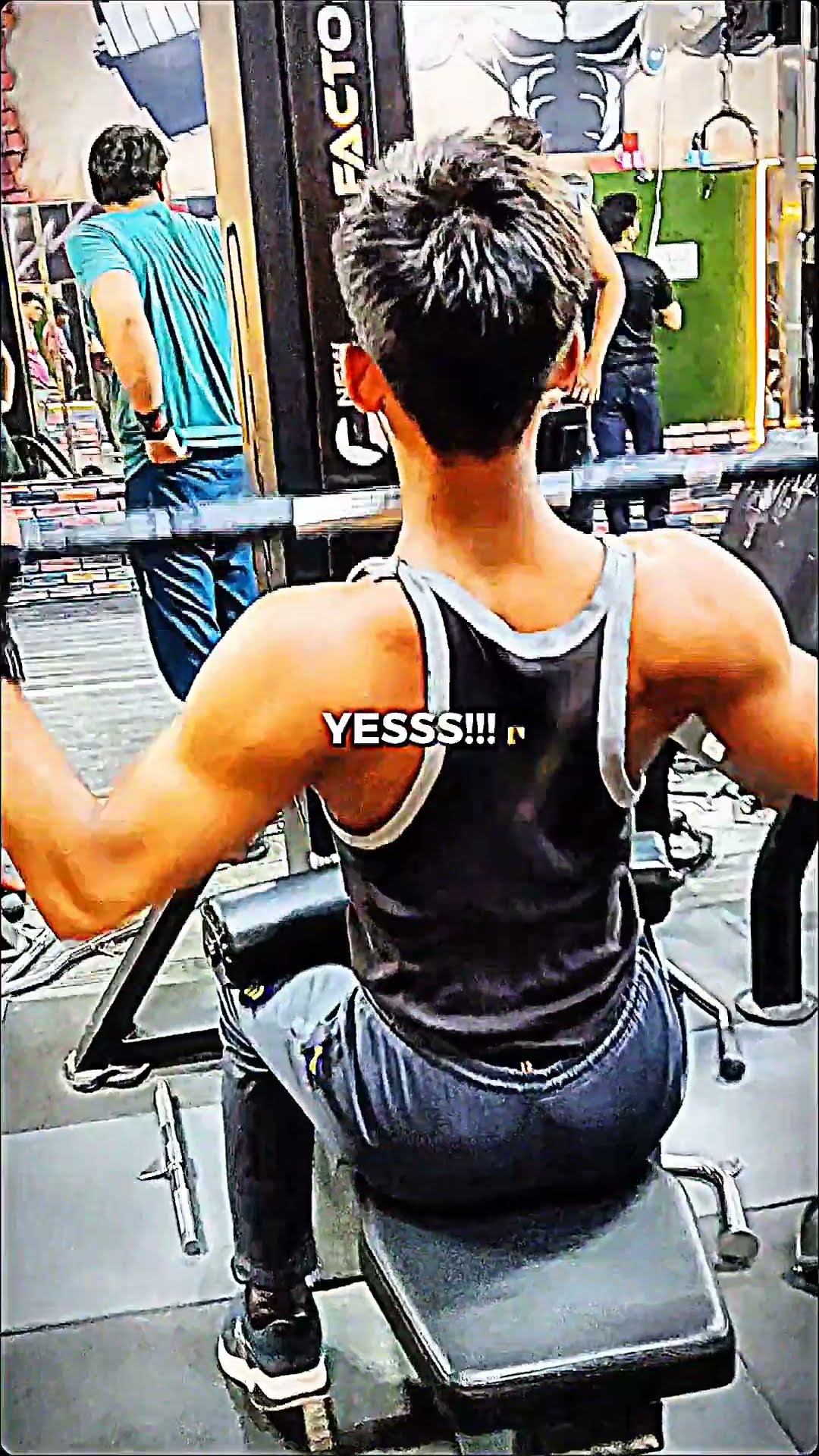 Crushing back exercise keep me pushing my limits. Who's ready to join the journey?#gym ...