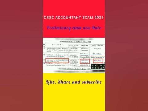 ossc accountant 2023 exam date #ossc_accountant_exam_date #short #ossc #osscaccountant - YouTube