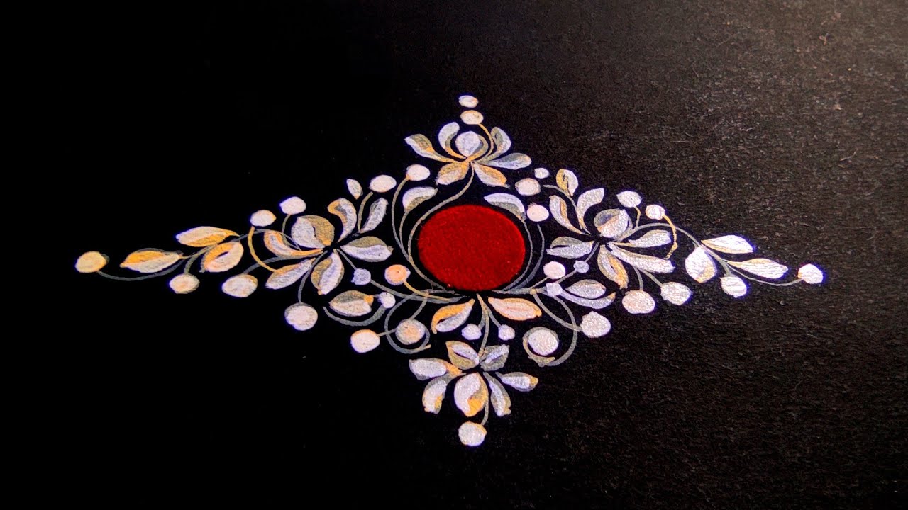 lotus kolka design 🌼🌼/bridal kolka design video //chandan art 🎨🎨 - YouTube