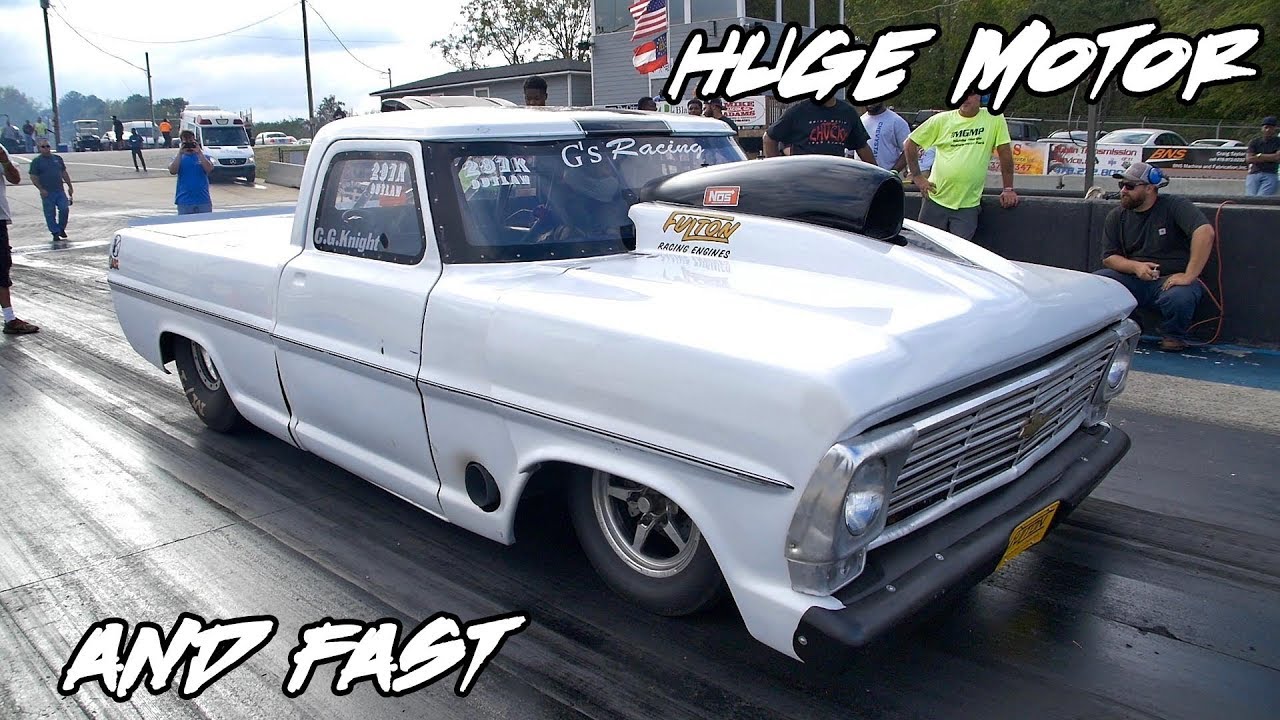 FORD TRUCK WITH HUGE GENE FULTON CHEVY BIG BLOCK POWER!! THIS THING IS ...